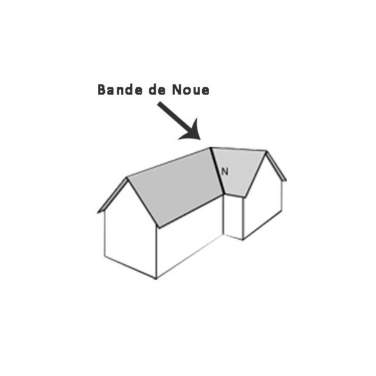 Bande de noue zinc - 2ML | Brico-Toiture